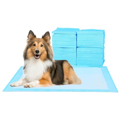 Super Absorbent Waterproof Dog and Puppy Pet Training Pad, Housebreaking Pet Pad,Blue (23.6"x35.4" (20PCS))