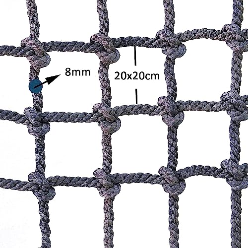 EkiDaz HXRW Rope Net Kids Rope Climbing Net Cargo Netting for Indoor Outdoor Balcony Stairs Protective Safety Net Playground Sets for Backyards (Size : 2 * 4m(6.6 * 12.12ft))