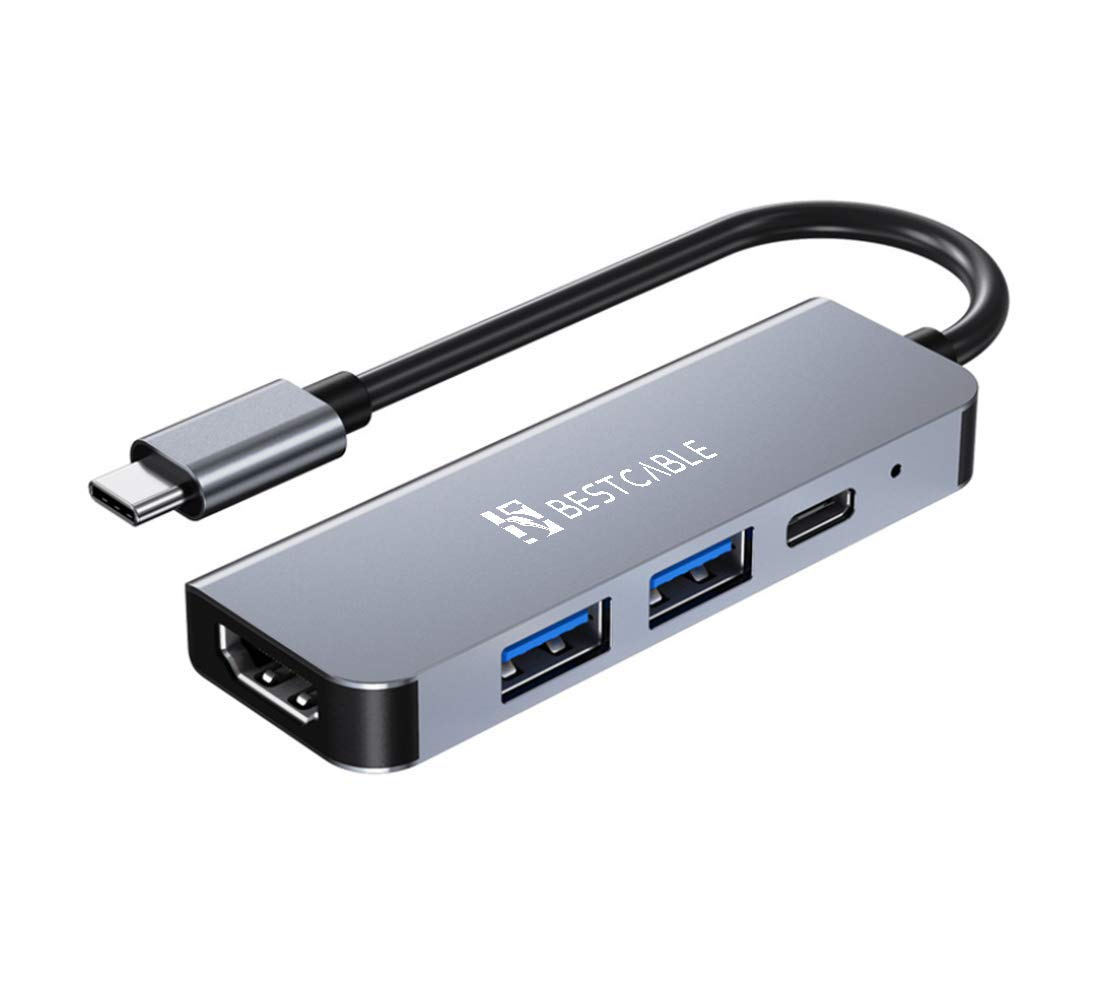 USB C Hub, BEST CABLE 4-in-1 USB C Hub Adapter USB C to HDMI 4K,100W Power Delivery , USB 3.0, USB 2.0, Compatible with MacBook Pro 2016-2020/Air 2018-2020...More