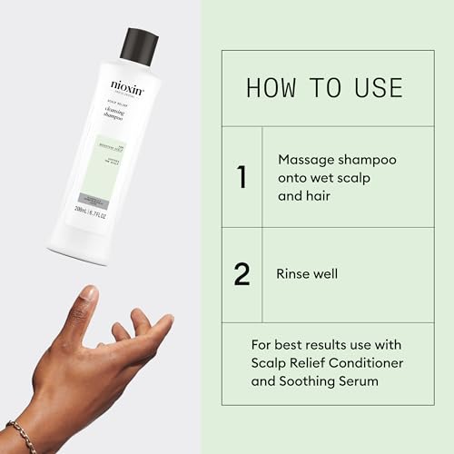 Nioxin Scalp Relief Cleansing Shampoo - Shampoo for Sensitive Scalp, 6.7 fl oz (Packaging May Vary)
