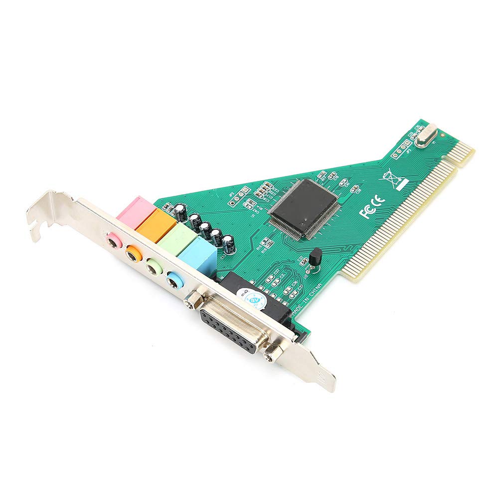 Tonysa PCI Sound Card 4.1 Channel Computer Desktop Built-in Sound Card Internal Audio Card Stereo Surround CMI8738 Support Duplex Playback and Recording