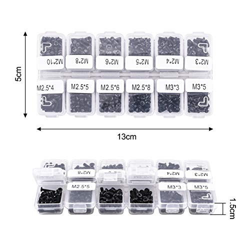 INCREWAY 660pcs Metric M2 M2.5 M3 Laptop Notebook Computer Screw Assortment Kit
