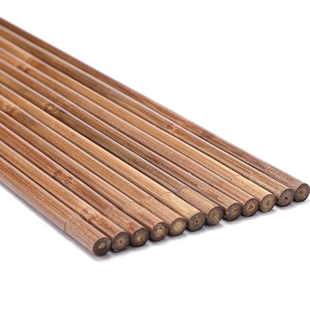 33" Bamboo Arrow Shaft DIY Wooden Arrows OD 7mm/8mm with Nocks for Archery Accessory Bow Arrow Hunting Target Practice 6/12pcs (OD 8mm, 12pcs)