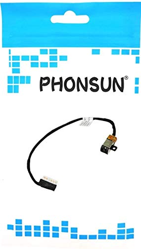 PHONSUN DC Power Jack Port Socket Slot in Cable Replacement with Wire Harness for Dell Inspiron 15 17 5000 5565 5567 P66F P66F001 5767 P32E P32E001 0R6RKM R6RKM DC30100YN00 DC30100ZM00 BAL30_DC_Cable