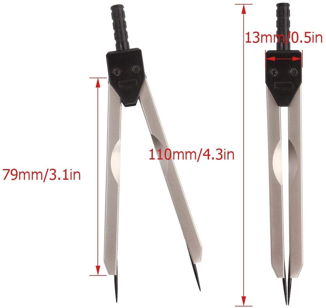 LANIAKEA ECG Caliper 3PCS EKG Calipers Electrocardiogram Divider for Nursing (Black Pink Blue)