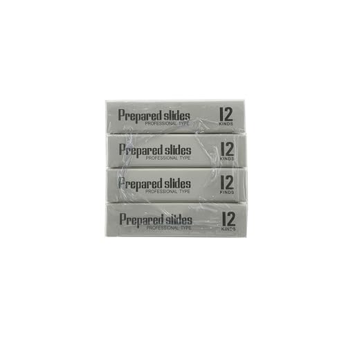 Plastic Prepared Microscope Slides for Kids, Cainda 48pcs Animals Insects Plants Flowers Sample Microscope Slides with Specimens for Students Adult Biology Science Programs