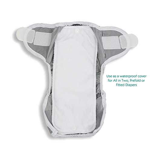 Thirsties Duo Wrap Reusable Cloth Diaper Cover, Hook and Loop Closure, Seafoam Size One (6-18 lbs)