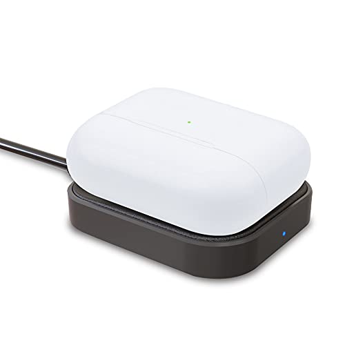Wireless Charger, COSOOS Aluminum Wireless Charging Pad, 5W Lightweight Compact Charging Station Compatible with AirPods Pro, AirPods 2, AirPods Wireless Charging Case(Black)