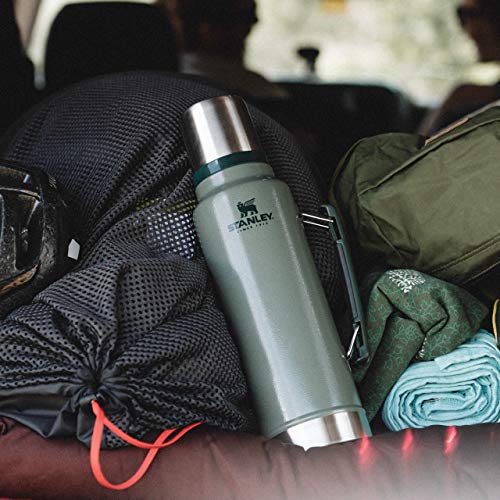 Stanley Classic Legendary Bottle BPA Stainless Steel Thermos - Keeps Cold or Hot for 24 Hours Leakproof Lid Doubles as Cup-Dishwasher Safe, Nightfall, 1.0 L