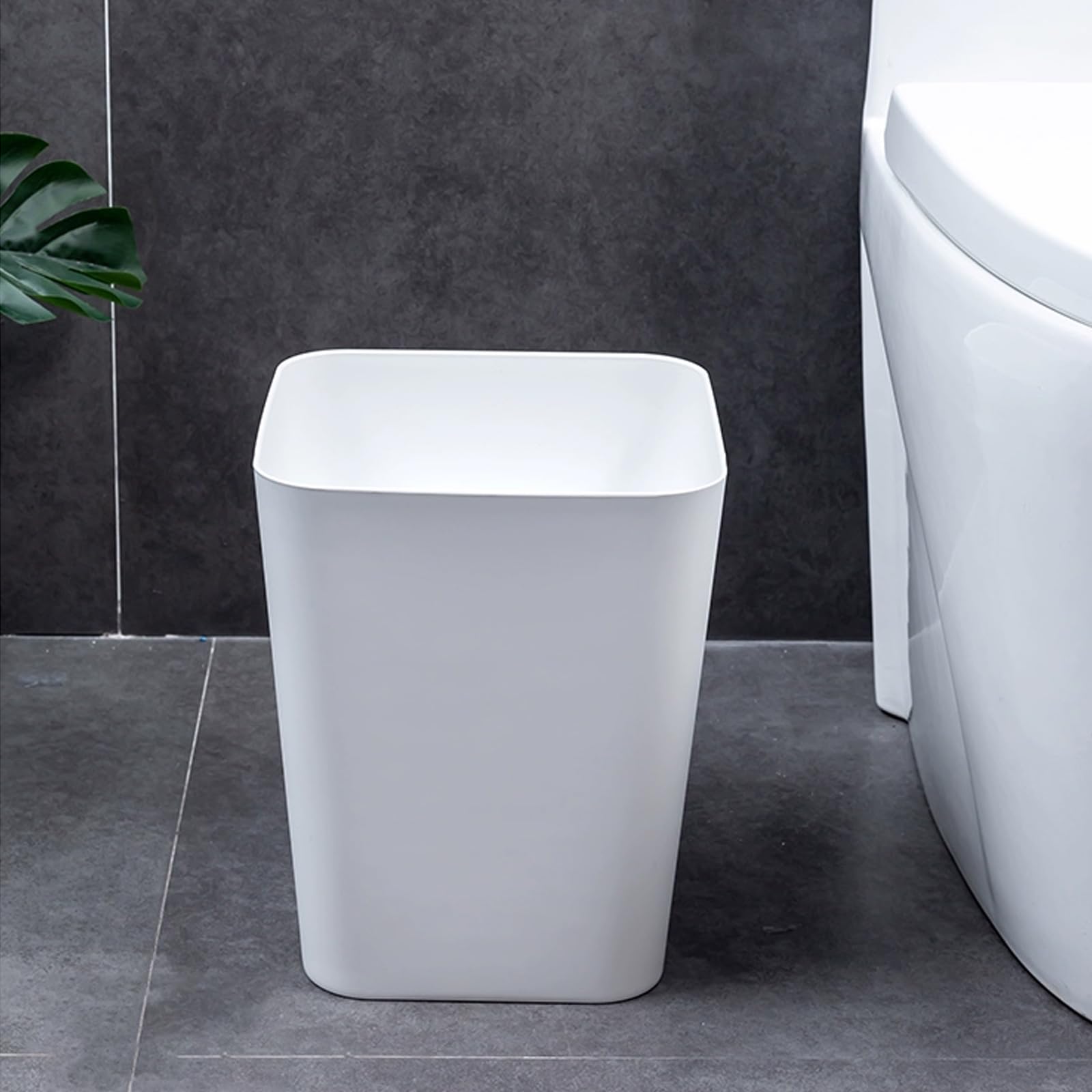 ALMOXVYE 4 Pack Small Trash Can, 1.6 Gallon Square Trash Can Wastebasket, Plastic Bedroom Garbage Can for Bathroom, Home, Laundry Room, Kitchen, Office, Kid Room, Dorm
