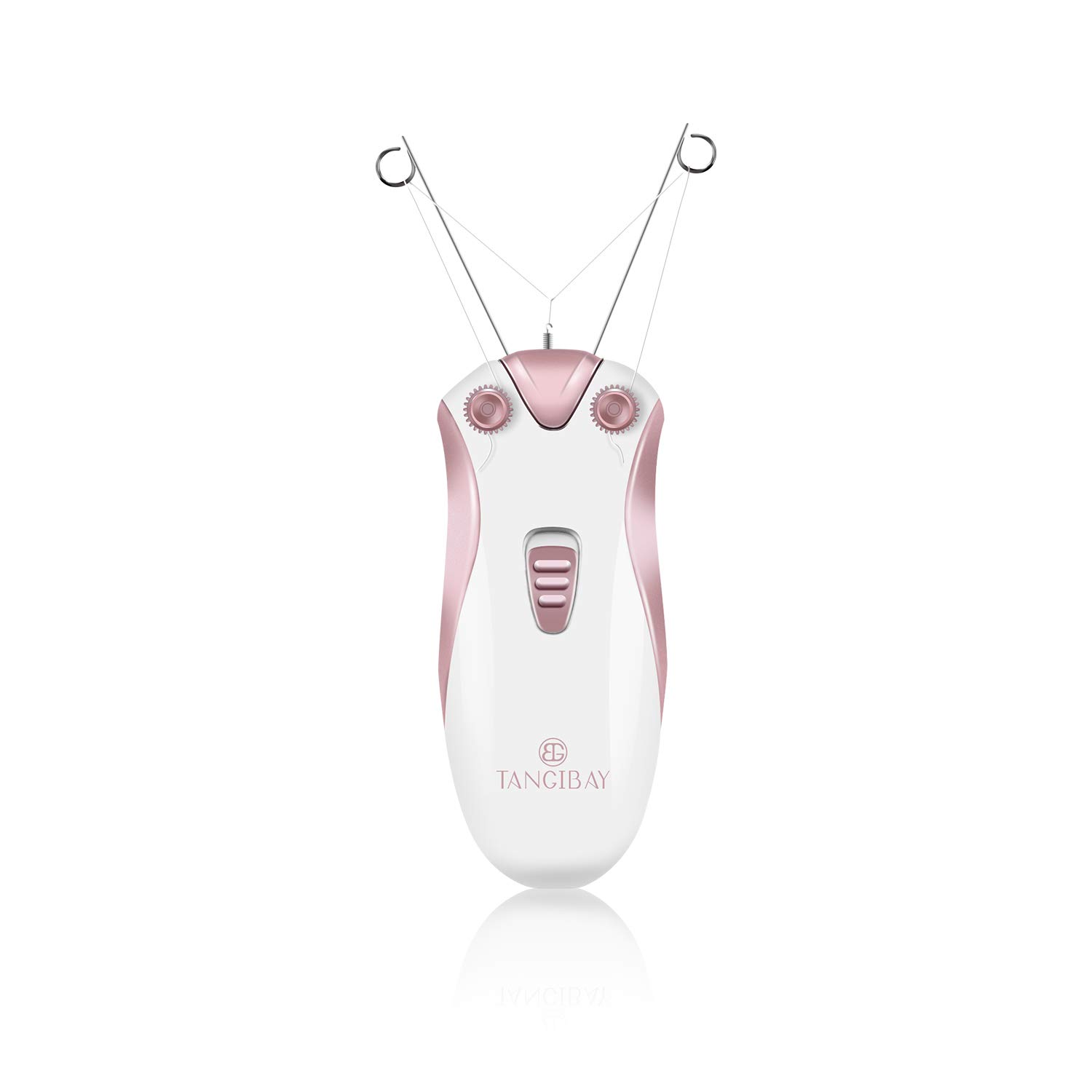 TANGIBAY Facial Threading Hair Removal and Cotton Thread Face Epilator for Women and Ladies, Electric Cordless and Rechargeable (Rose Gold)
