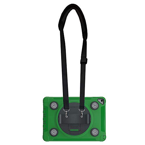 Magnetic Case for iPad 7/8/9 Gen - CTA Hard Kickstand Case with Magnetic Mounting Plates and Carry On Strap for iPad 7/8/9th Generation - Green