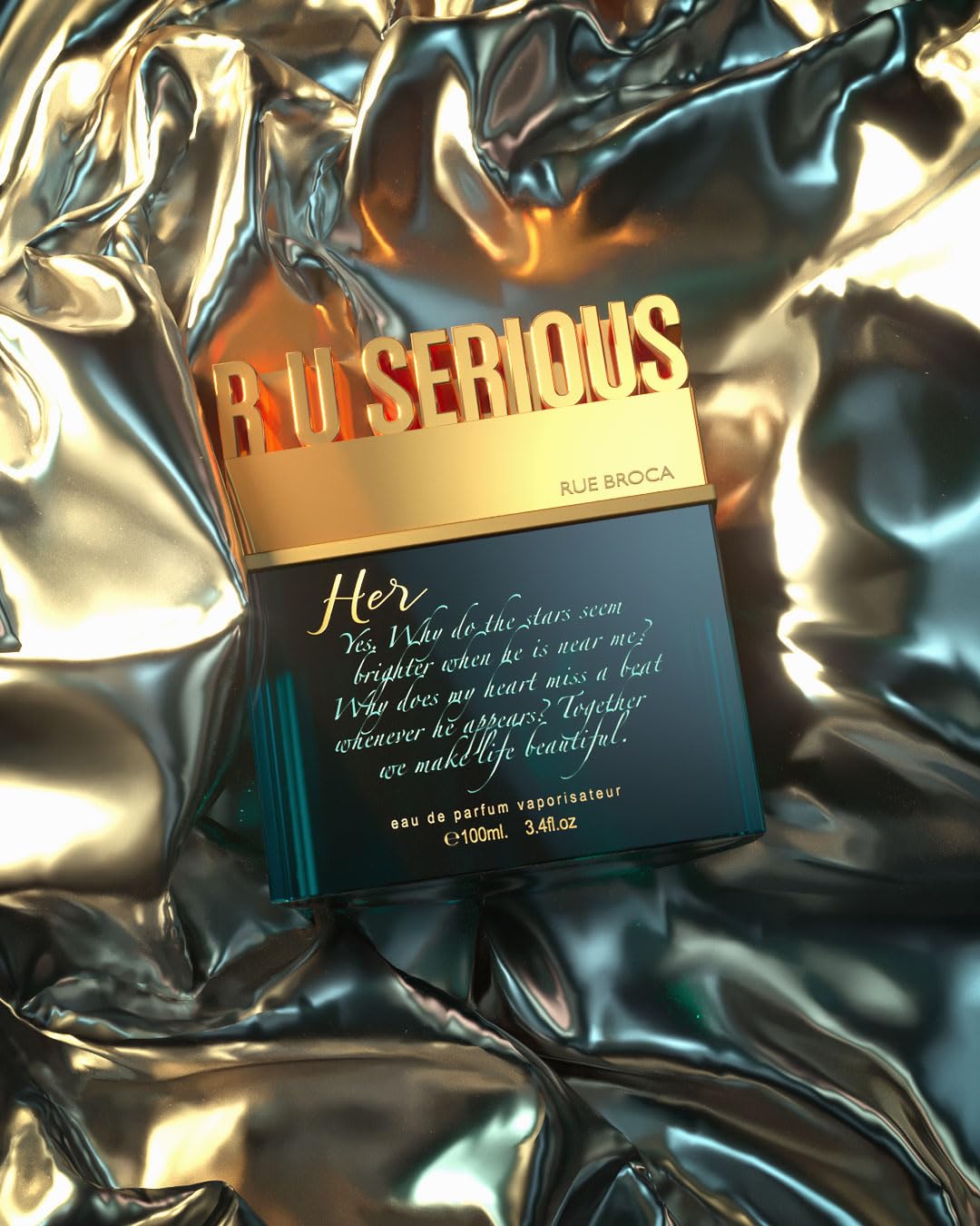 Rue Broca R U Serious Her Eau de Parfum Spray For Women, 3.4 Fl. Oz – Fruity Floral Fragrance with Warm Woody Notes