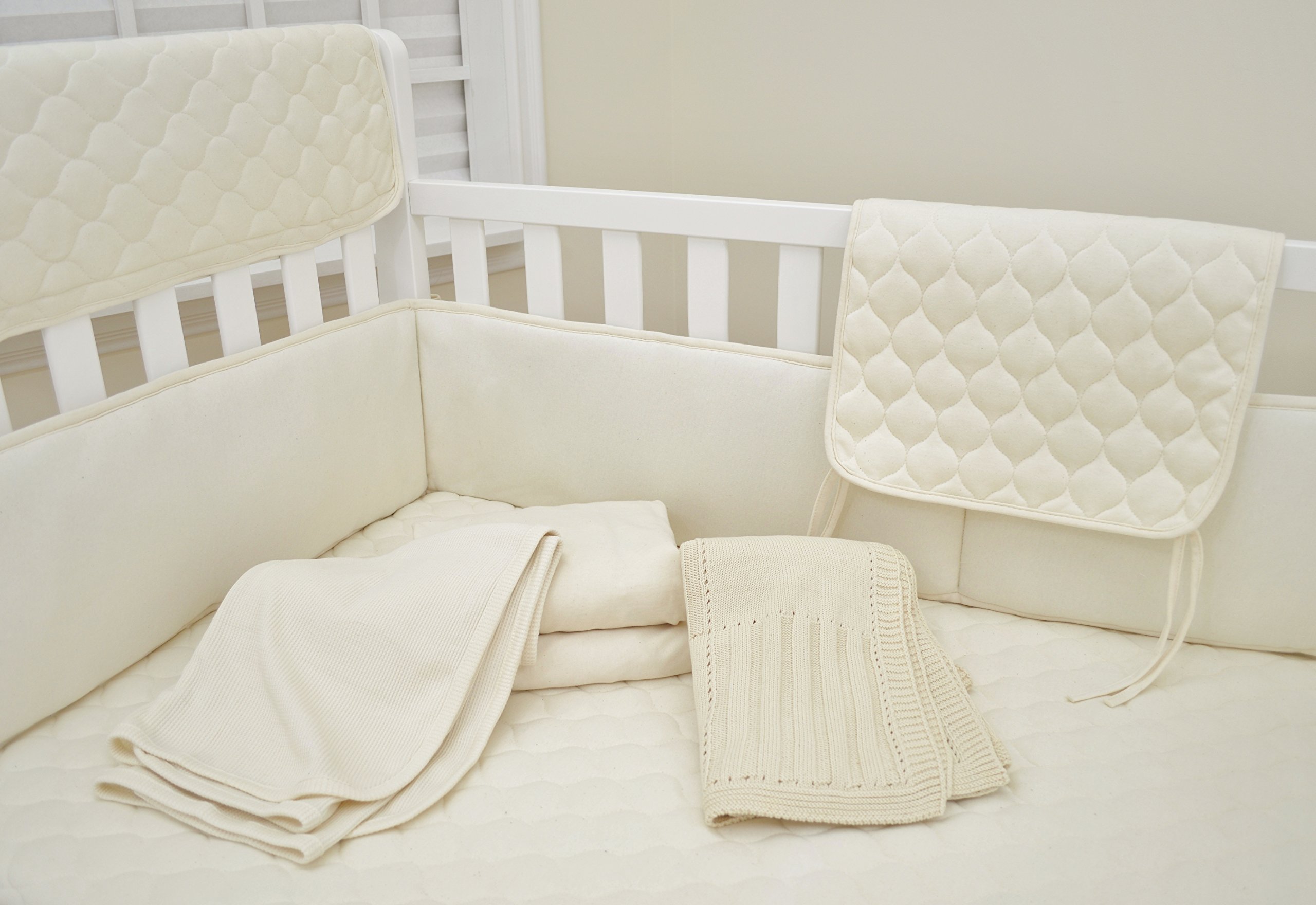 American Baby Company Waterproof Quilted Sheet Saver Changing Pad Liner Made with Organic Cotton Top Layer, Natural Color (Pack of 2)
