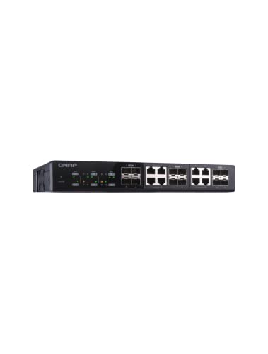 QNAP QSW-M1208-8C 10GbE Managed Switch, with 8-Port 10GbE SFP+/RJ45 Combo and 4-Port 10GbE SFP+ Gigabit
