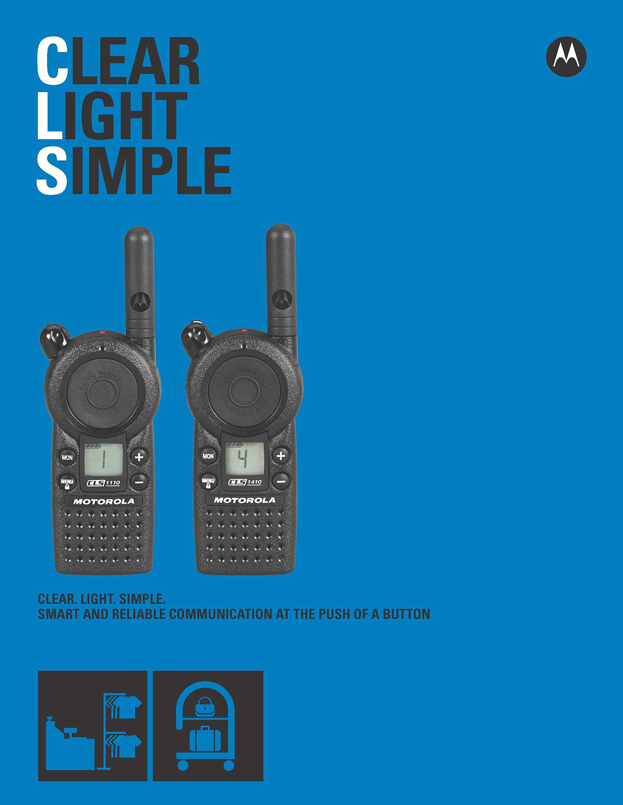 6 CLS1410 - UHF 1 Watt 4 Channel Radios & 1 56531 6 Radio Charger by Motorola Solutions - Intended for Business Use Black