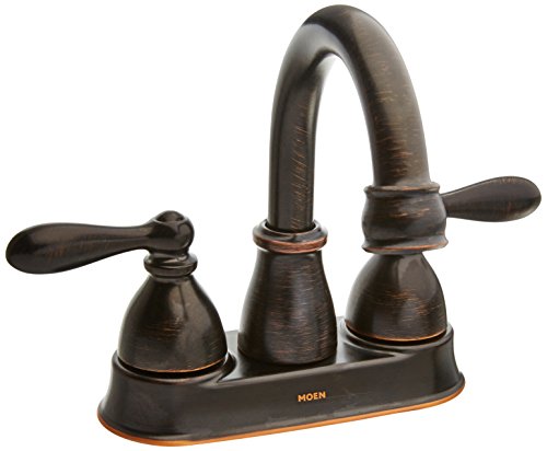 Moen WS84667BRB Caldwell Two-Handle High Arc Bathroom Faucet, Mediterranean Bronze