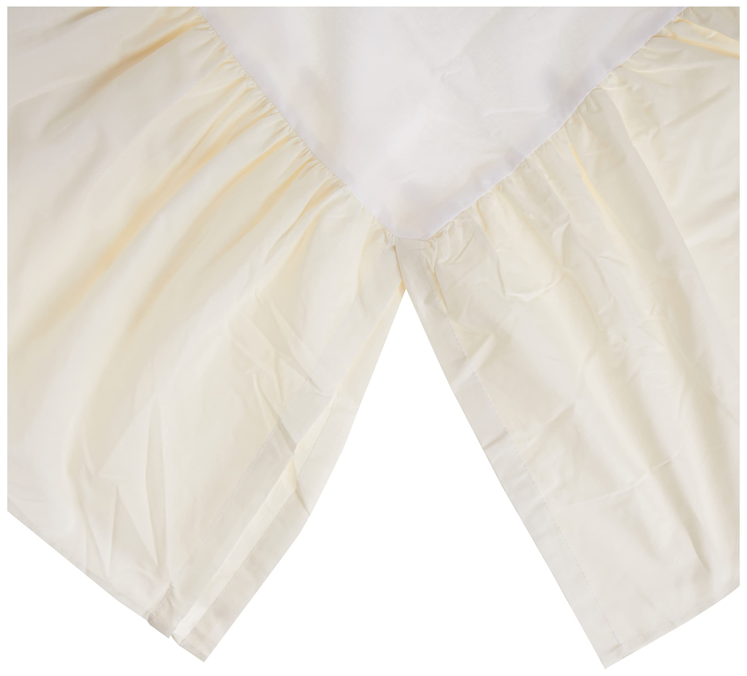 American Baby Company 100% Natural Cotton Percale Ruffled Crib Skirt, Red, 52"L x 28"W + 13.5"