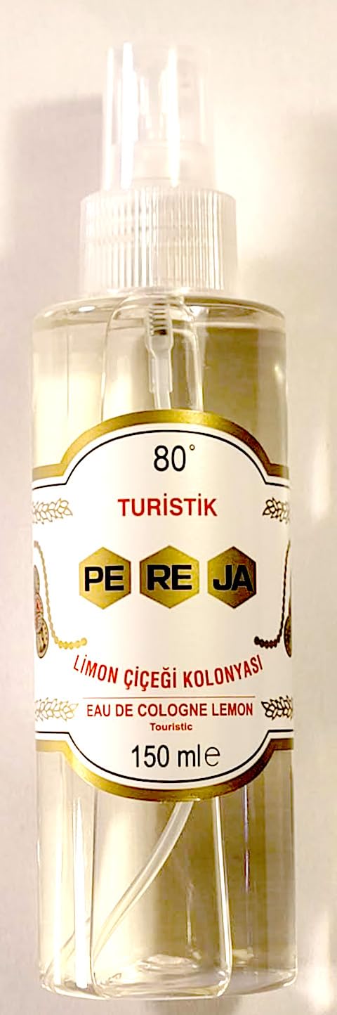 Pereja Lemon Cologne Spray, limon kolanya, Cape Moda Packed 150ml Spray Two Pack, 300ml or 10.1 ounces, Two Bottles for convenience, PeReJa 80 Percent alcohol Limon Kolanya, 10.1 Ounce