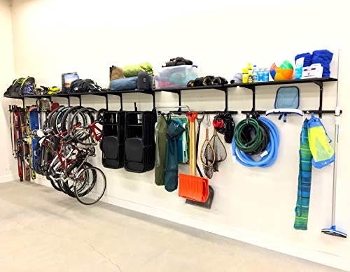 StoreYourBoard Ski Wall Rack and Storage Shelf, Holds 10 Pairs, Ski Wall Mount, Home and Garage Storage Hanger