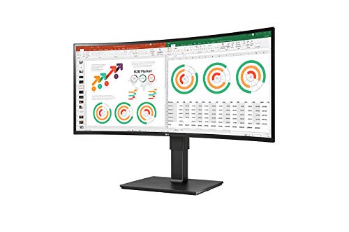 LG 34BN770-B 34" 21:9 QHD UltraWide HDR10 IPS Monitor, Built-In-Speakers, TAA Compliant, Black