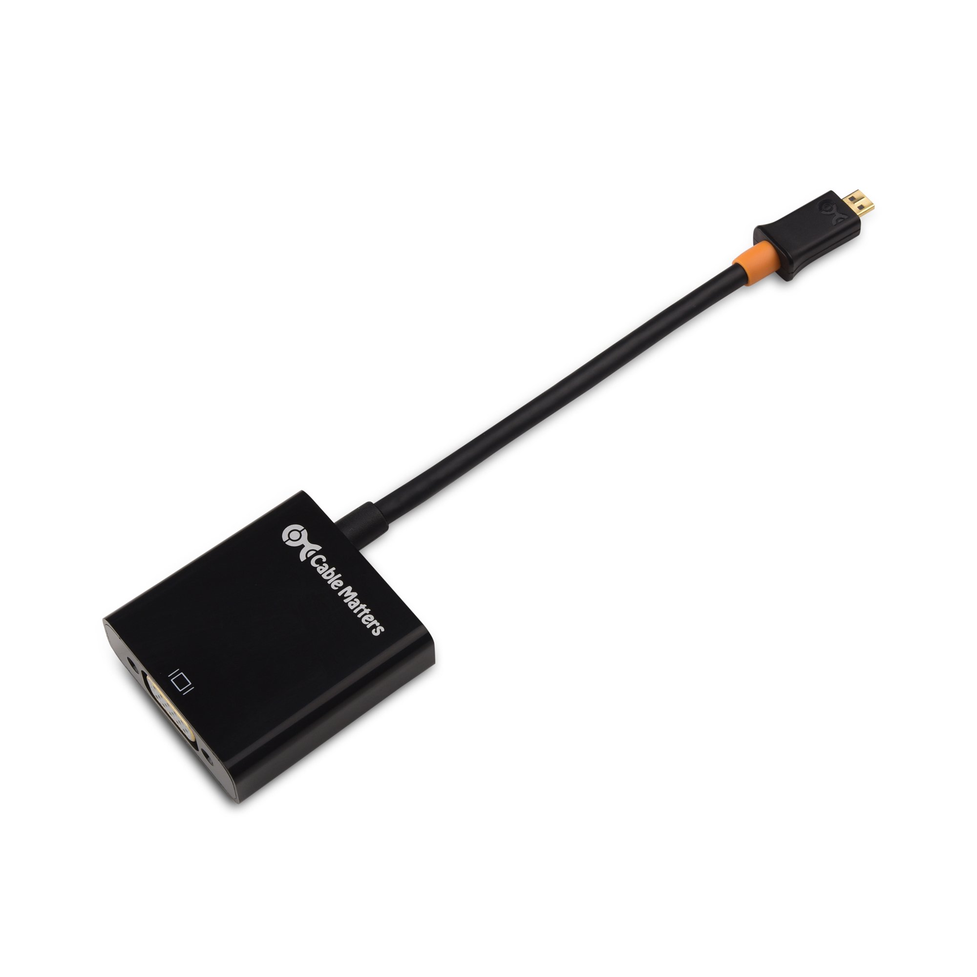 Cable Matters Micro HDMI to VGA Adapter (Micro HDMI to VGA Converter) in Black