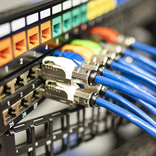 LINKUP - RJ45 Connectors Cat6A (12 Pack) Shielded Zinc-Alloy Housing Modular Termination Plug | 10G Easy Internet Tool Free Plugs | for Cat6A up to 22AWG Solid Bulk S/FTP Ethernet Cable [Black]