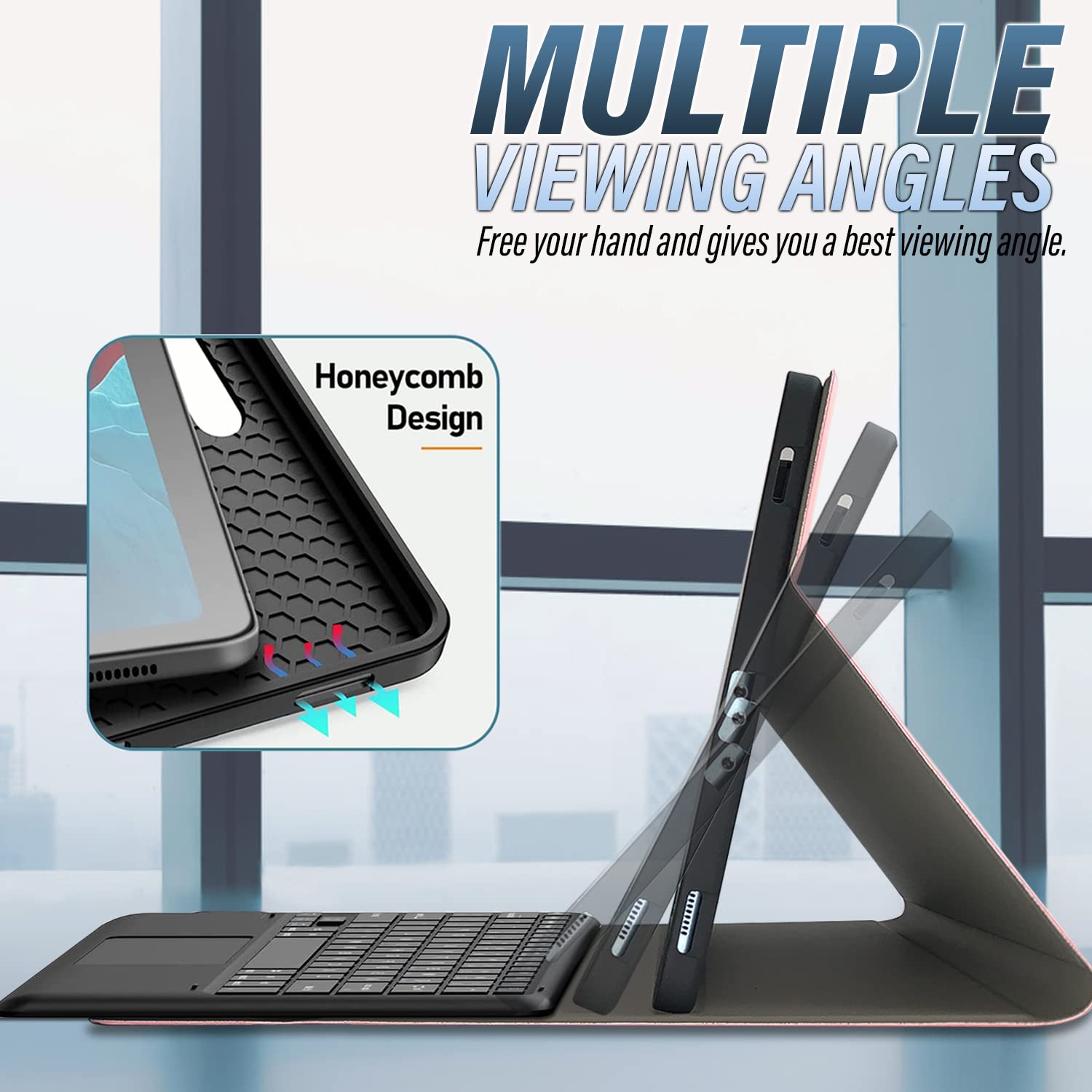 Wineecy Touchpad Keyboard Case for Samsung Galaxy Tab S8 Plus/ S7 FE/ S7 Plus 12.4 Inch Backlit, 7 Colors Light Detachable Wireless Keyboard for Samsung Tab S8+ 2022/ S7 FE 2021/ S7+ 2020 12.4"