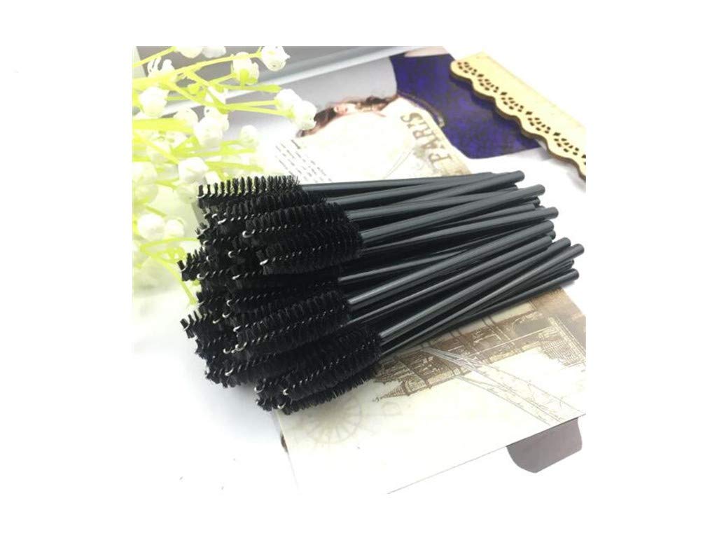 SINEN 50 PCS Disposable Eyelash Brush Mascara Brushes Makeup Brushes Kits for Eye Lashes Extension Eyebrow and Makeup (balck)