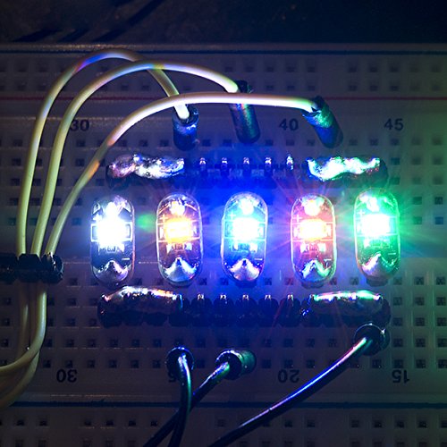 KOOKYE 10x Lilypad Coin Cell Battery Holder 10x Lilypad LEDs Alligator Clips Test Lead Wire for Arduino Raspberry Pi