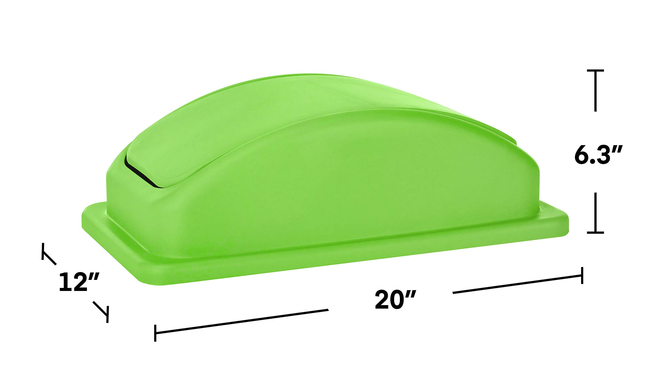 Alpine 23 Gallon Slim Trash/Recycling BIN Dome LID Lime Green