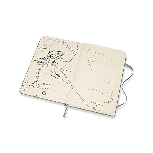 Moleskine Limited Edition Lord Of The Rings Notebook, Hard Cover, Large (5" x 8.25") Ruled/Lined, Black, 240 Pages