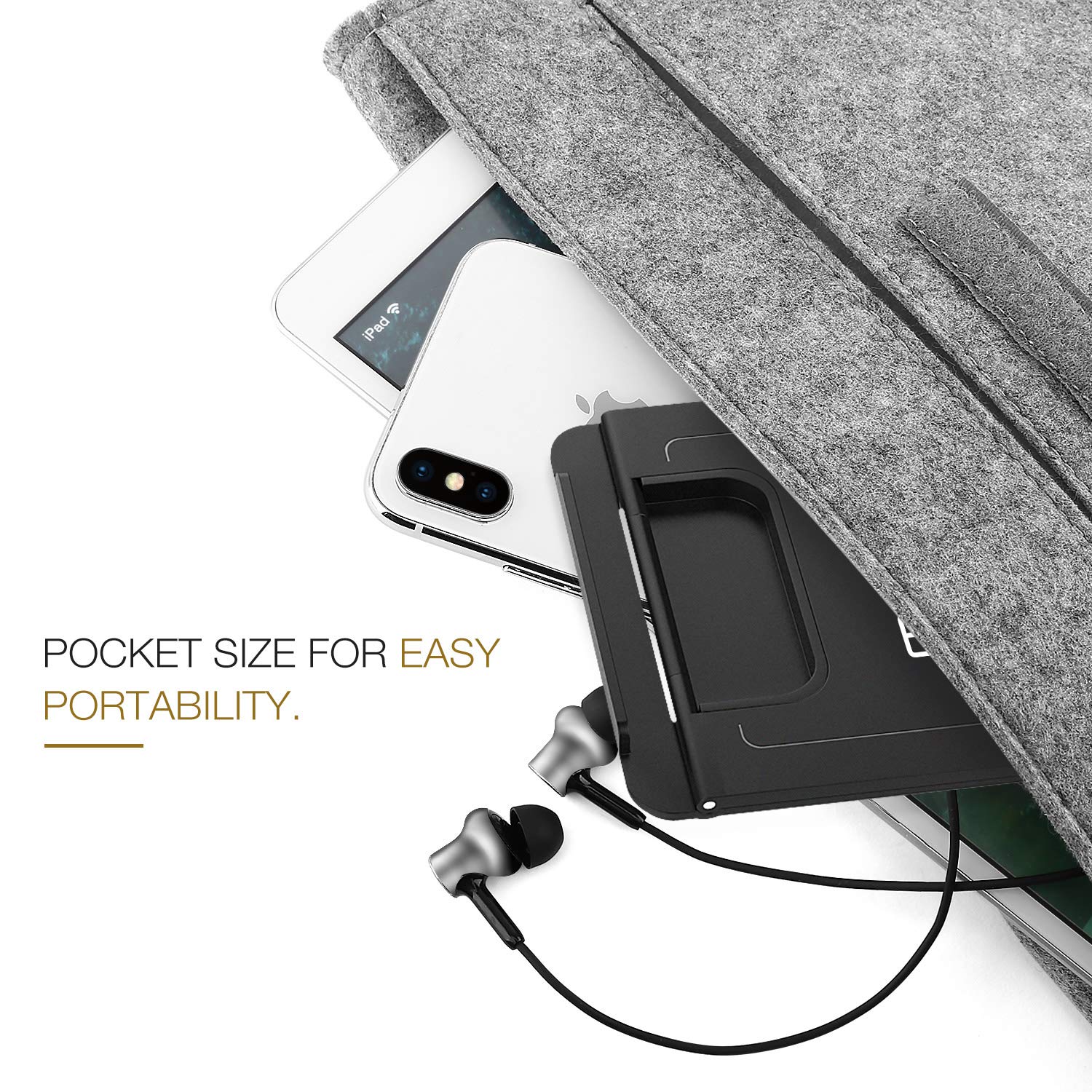 MoKo Phone/Tablet Stand, Foldable Desktop Holder Fit with iPhone 16/Pro/Pro Max/Plus, iPhone 15/Pro/Pro Max/Plus, iPhone 14/Pro/Pro Max/Plus, iPhone 13/Pro/Pro Max/Plus, Steam Deck, Black (Large)