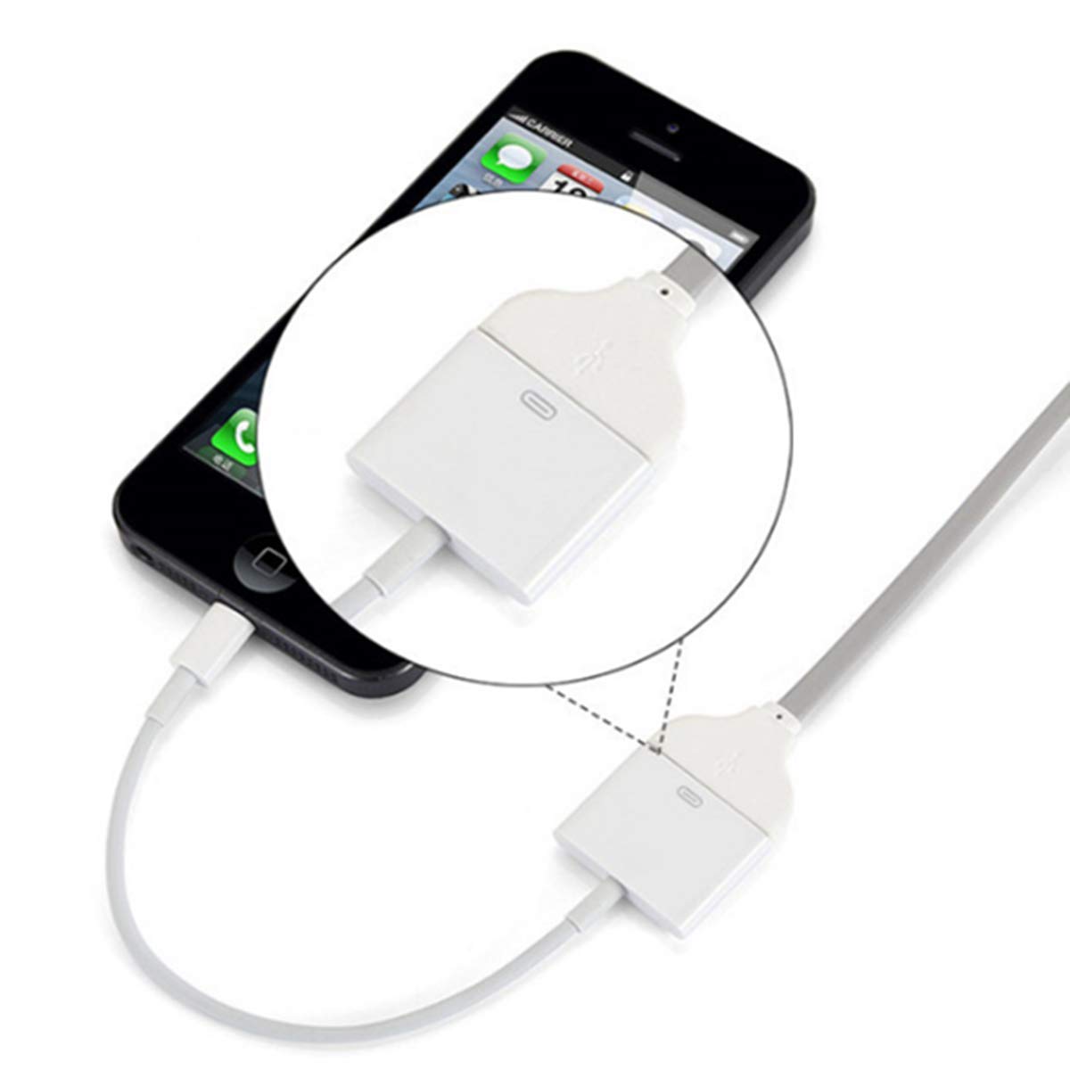 sharllen MFi Certified Lightning to 30 Pin Adapter,2 Pack 8-Pin Male to 30-Pin Female Connector Converter with iPhone Charger Cable Cord Compatible iPhone 12 11 X 8 7 6P 5S 4S 4 3 3G/iPad White&Black