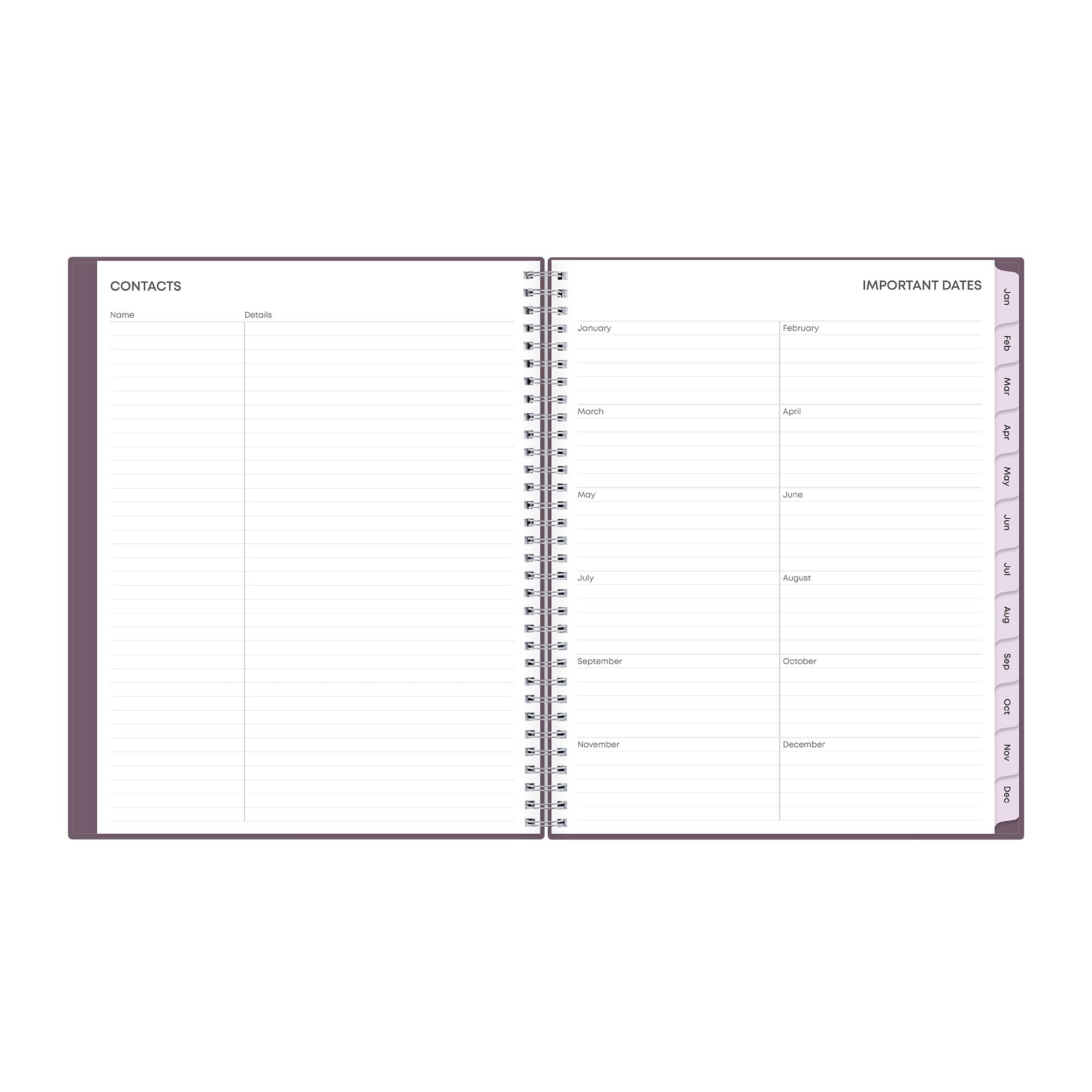 2024 Blue Sky™ Modesto Weekly/Monthly Planning Calendar, 8-1/2" x 11", Solid Purple, January to December 2024, 144062