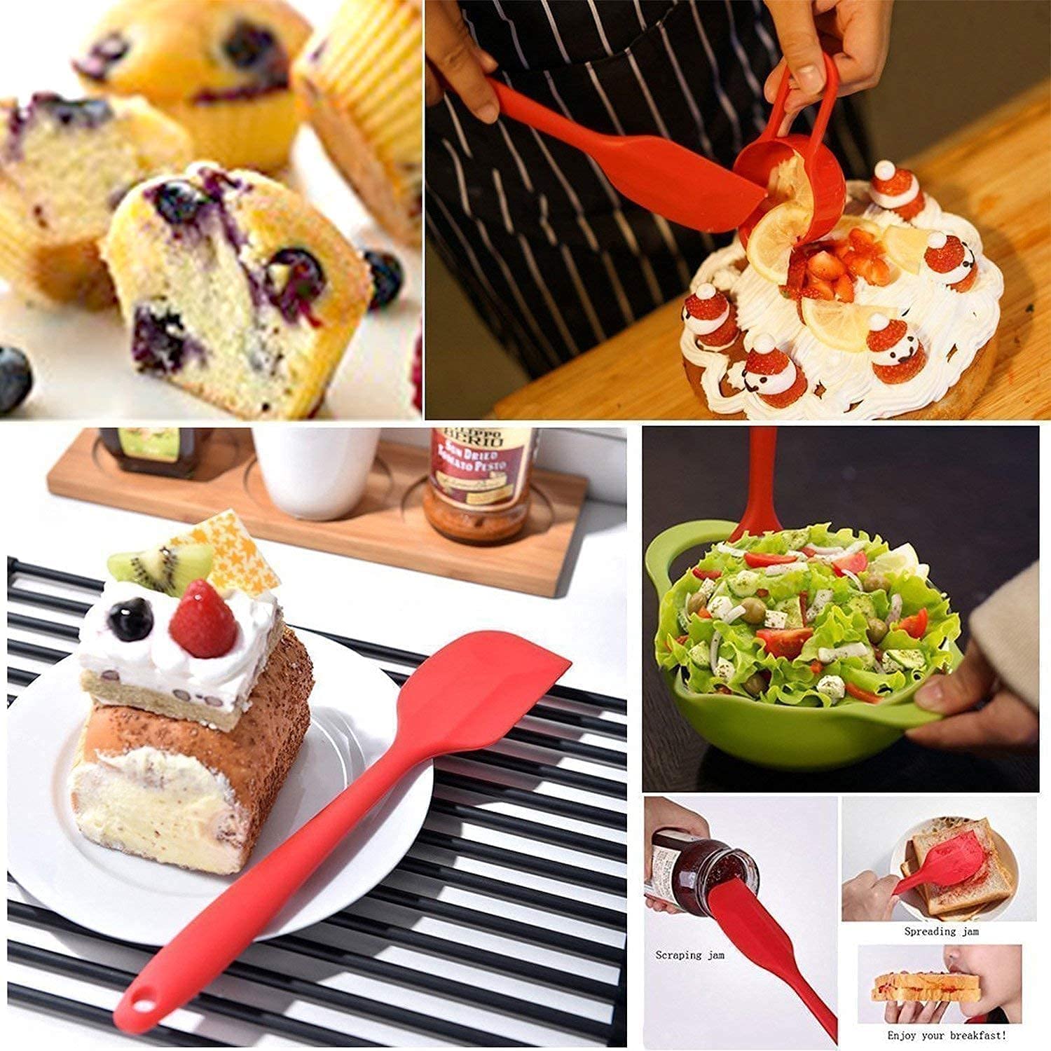 5-piece 8.5 inch Small Spatulas + 4-piece 11 inch Silicone Spatulas