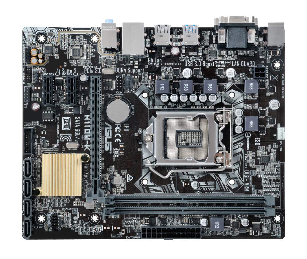 ASUS Micro ATX DDR4 LGA 1151 Motherboards H110M-K