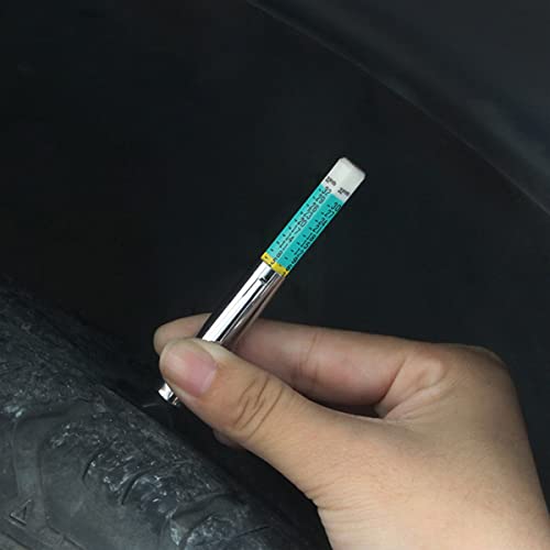 AUCELI Car Tire Tread Depth Gauge 32nds, 2 PCS Six-Sided Smart Color Coded Tire Tread Depth Gauge, Professional Tire Thread Depth Accurate Measurement Tools for Motorcycle, Truck, SUV (Multicolour)