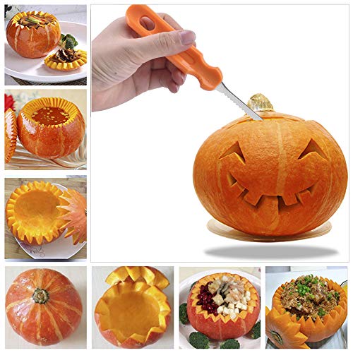 Halloween Pumpkin Carving Kit, Blovec 11 Pieces Professional Stainless Steel Pumpkin Carving Tools Easily Sculpting Halloween Jack-O-Lanterns with Carrying Case