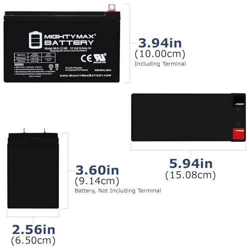 Mighty Max Battery 12V 9AH SLA Battery Replacement for Schumacher 5799000007