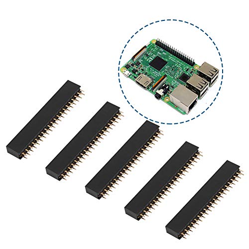 2X20 Short Pin Female (5pcs) Compatible with Raspberry Pi, with Stable Current and Signal Transmission Performance, Suitable for Raspberry Pi, Good PCB Board