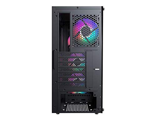 Raidmax ATX Desktop Computer Gaming PC Case Mid Tower PC Case with addressable RGB x3 ARGB Fans ATX PC Case USB 3.0 Tempered Glass PC Case Mesh Window Computer Case with 3 ARGB LED Black PC Case -i403