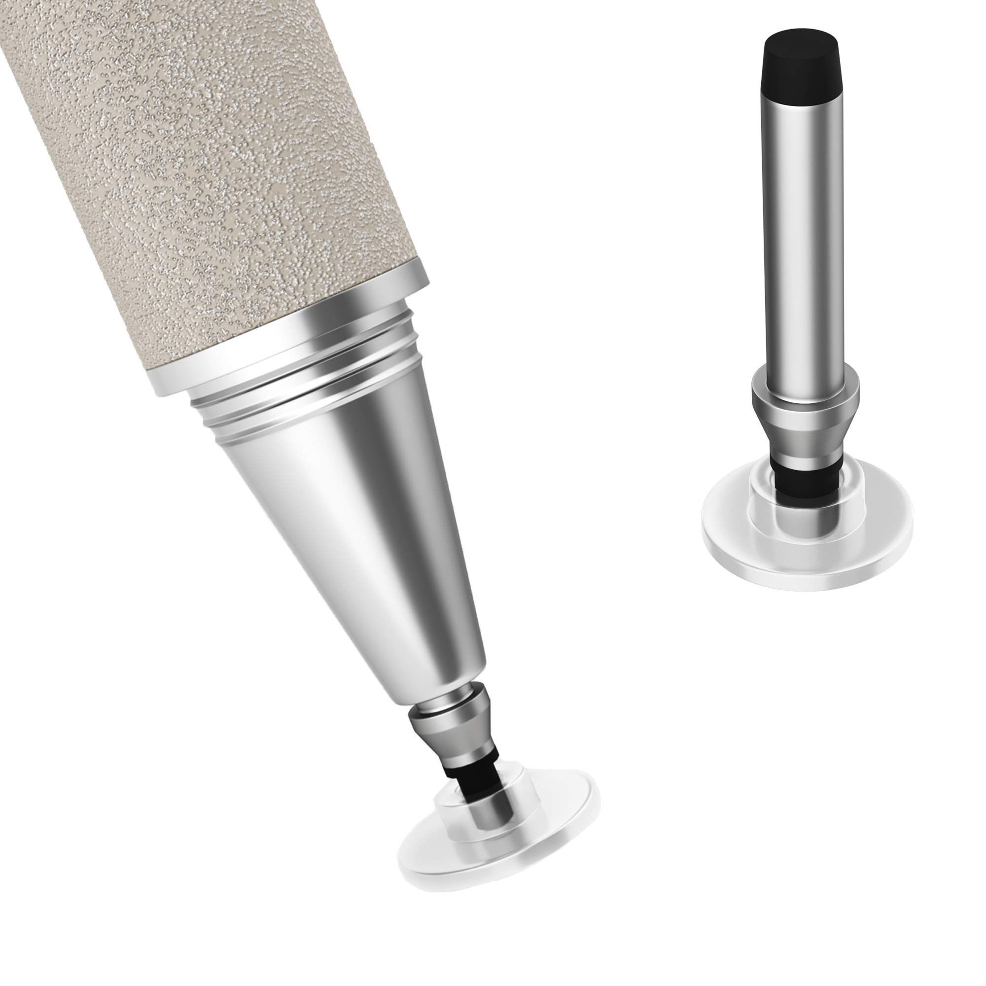 Replacement Disc Tips, High Precision Fine Point Round Disk for 2 in 1 Series Stylus Pen, Clear (4 Pack)