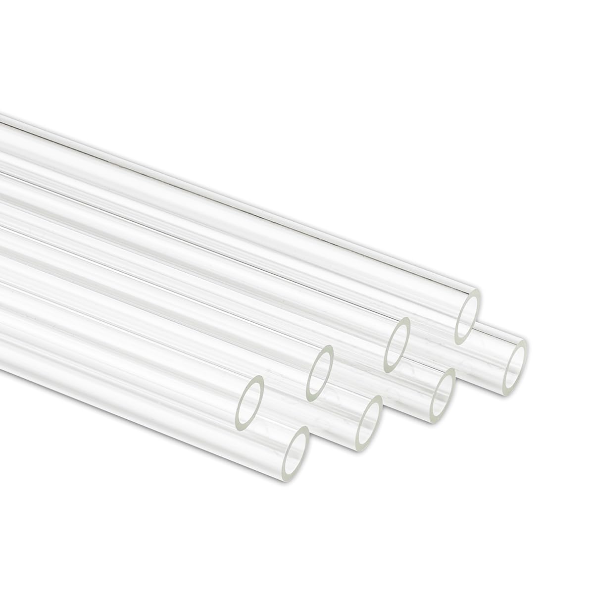 EKWB EK-HD PETG Tube, 12/16mm, 500mm, Clear, 8-pack