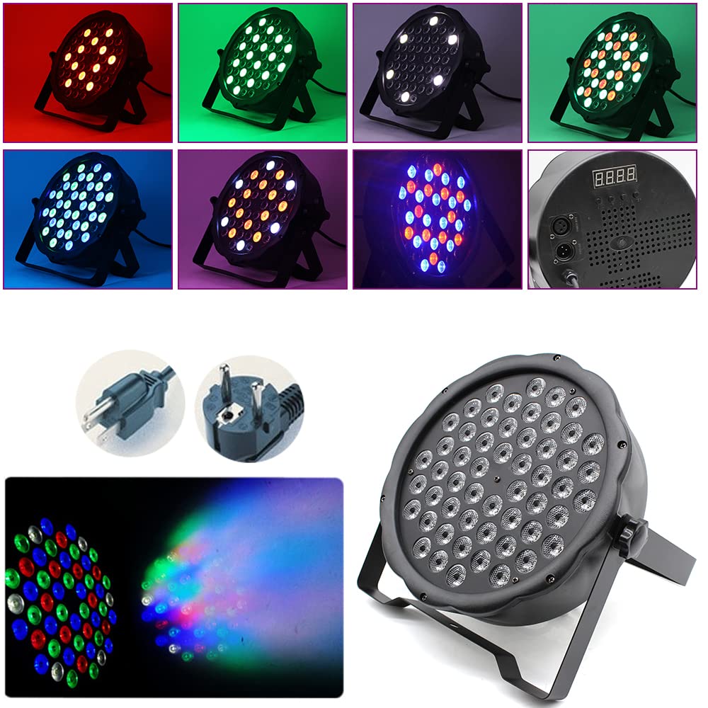 54x3W LED Stage Light DJ Par RGBW Light 162W DMX Par Lighting for Home Wedding Party Church Concert Dance