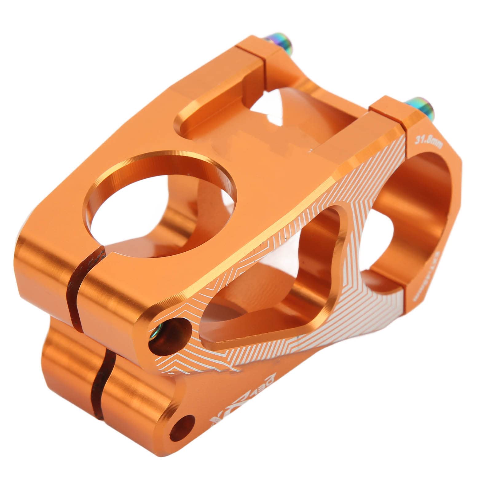 31.8mm Handlebar Stem,Aluminum Alloy Bike Stem for Most Mountain Bikes,Road Bike(Orange)