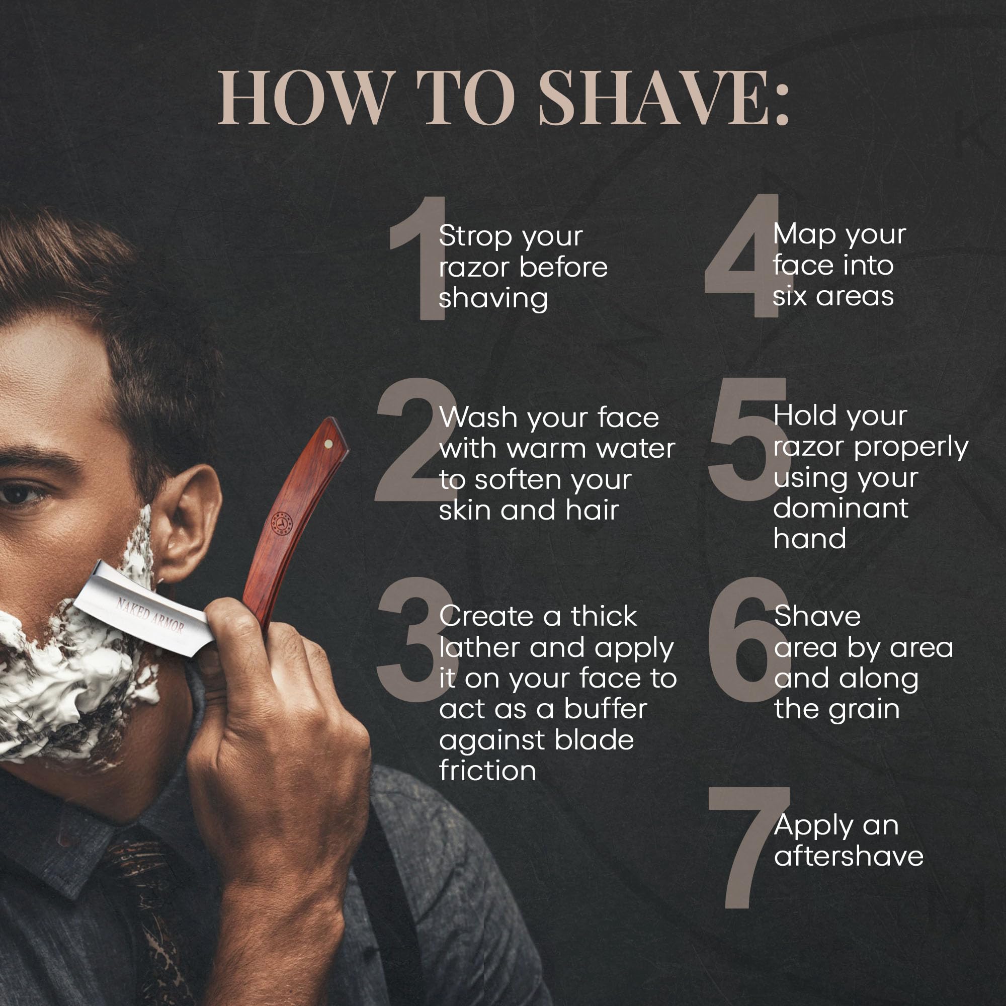 Thor Straight Razor Kit - Shave Ready Straight Razor,Straight Edge Razor,Brush,Strop + Soap, Redwood Straight Razor For Men,Japanese Stainless Steel,Mens Straight Razor Complete Kit, Great Gift