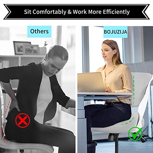 BOJUZIJA Tall Office Chair,Drafting Chair,Standing Computer Desk Chair with Foot Rest- Waist Support Function-Grey
