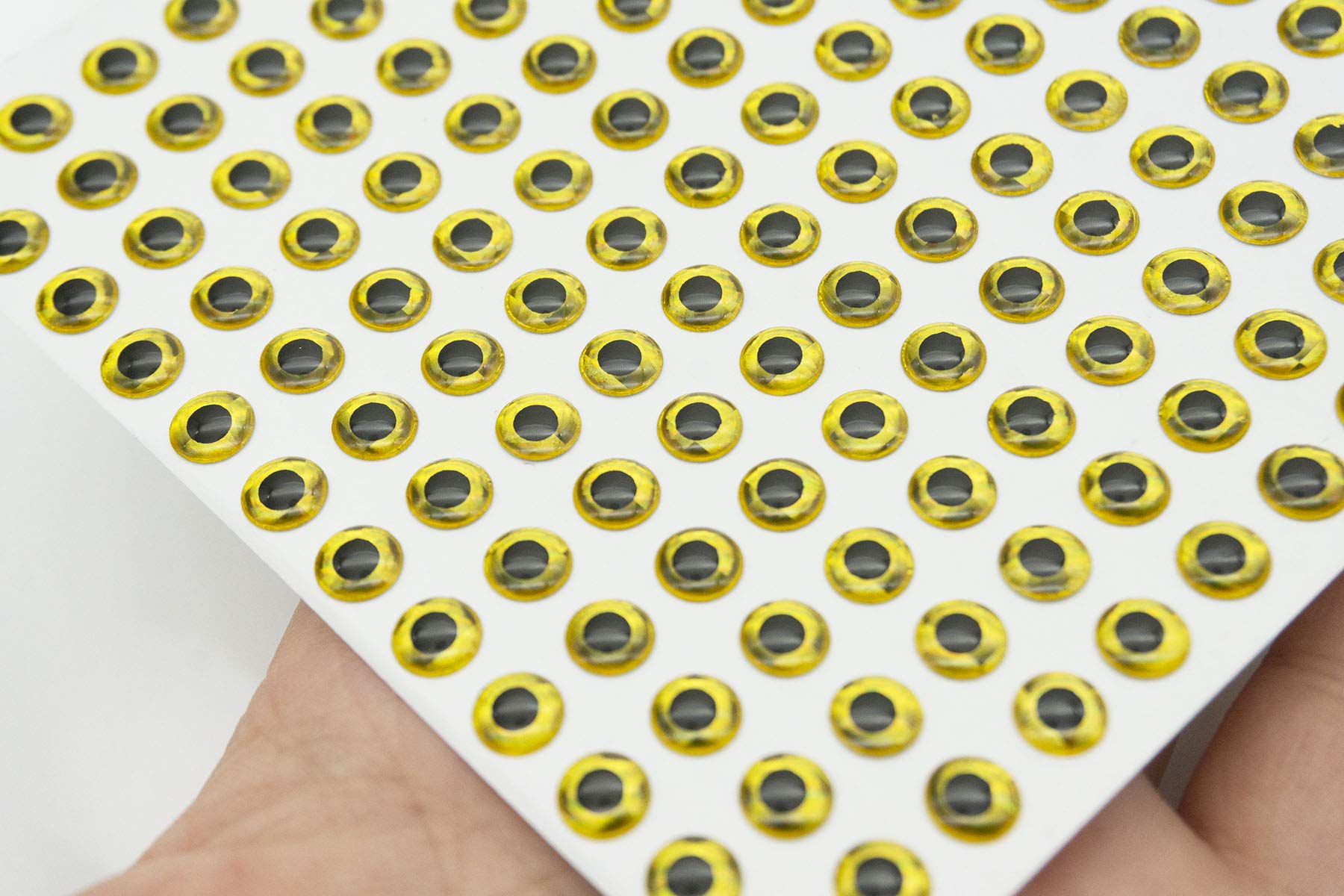 310pcs 6mm Gold 3D Holographic Fishing Lure Eyes 3D Lure Eye 3D Soft Eye 3D Holographic Lure Eye Fly Tying, Jigs, Crafts