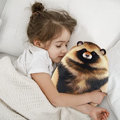 Dinyinor Cute Raccoon Plush Pillow ,Soft & Comfortable Stuffed Animal for Kids & Adults(Raccoon-12in)